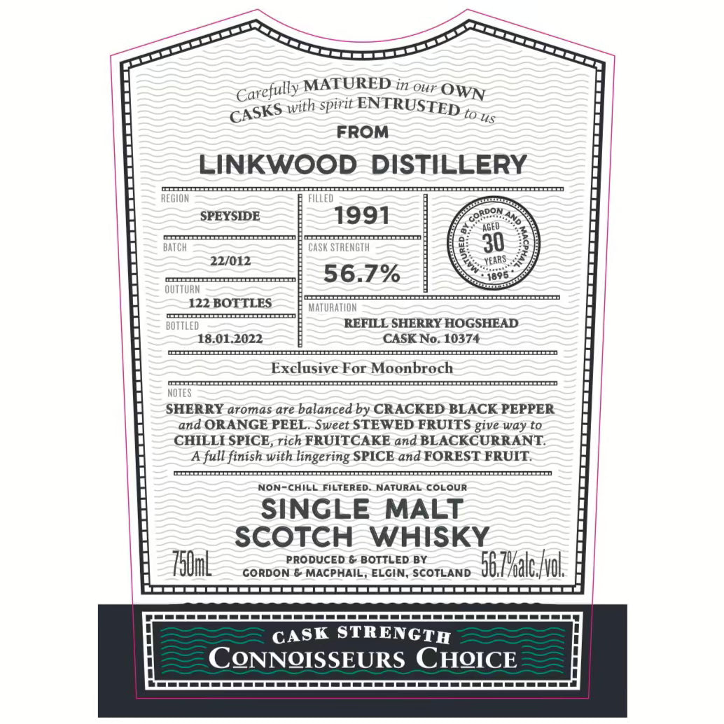 Gordon And Macphail Connoisseurs Choice Linkwood 1991 30 Year Old 56 7