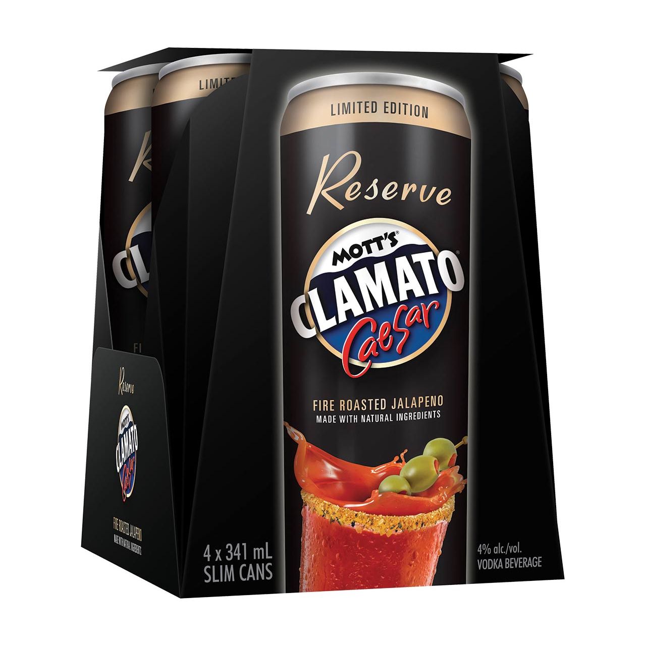 Motts Clamato Reserve Caesar 4x341ml Cans – BSW Liquor