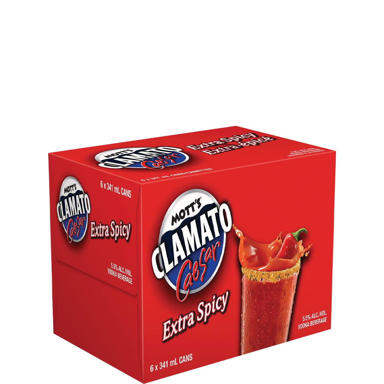 Mott's Clamato Caesar Extra Spicy 6 cans – BSW Liquor