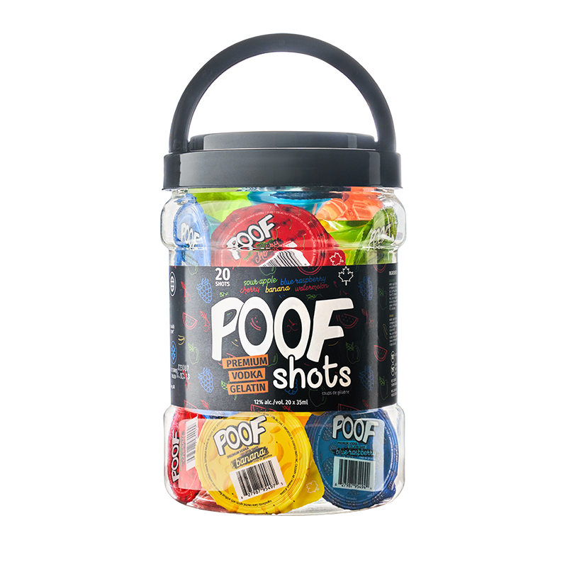 Poof Shots Variety Pack 20 Jell-o Shots – BSW Liquor
