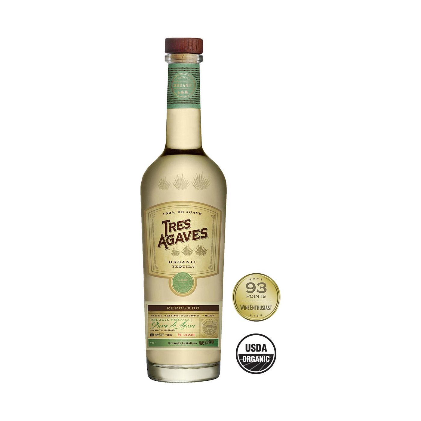 Tres Agaves Organic Reposado 750ml – BSW Liquor