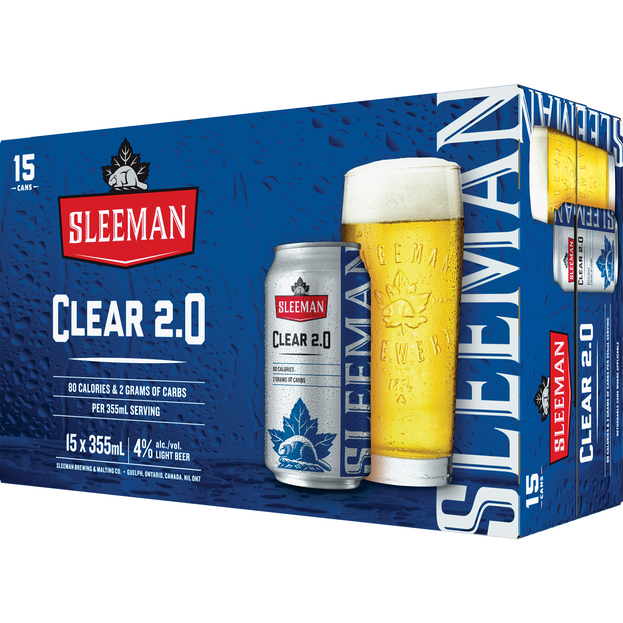 Sleeman Clear 2.0 15 Cans – BSW Liquor