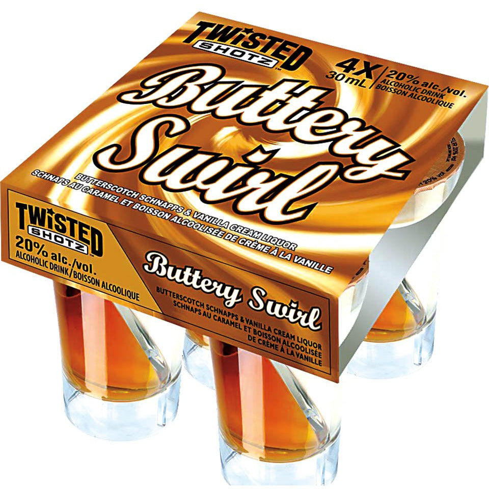 Twisted Shotz Buttery Swirl 4 x 30ml – BSW Liquor
